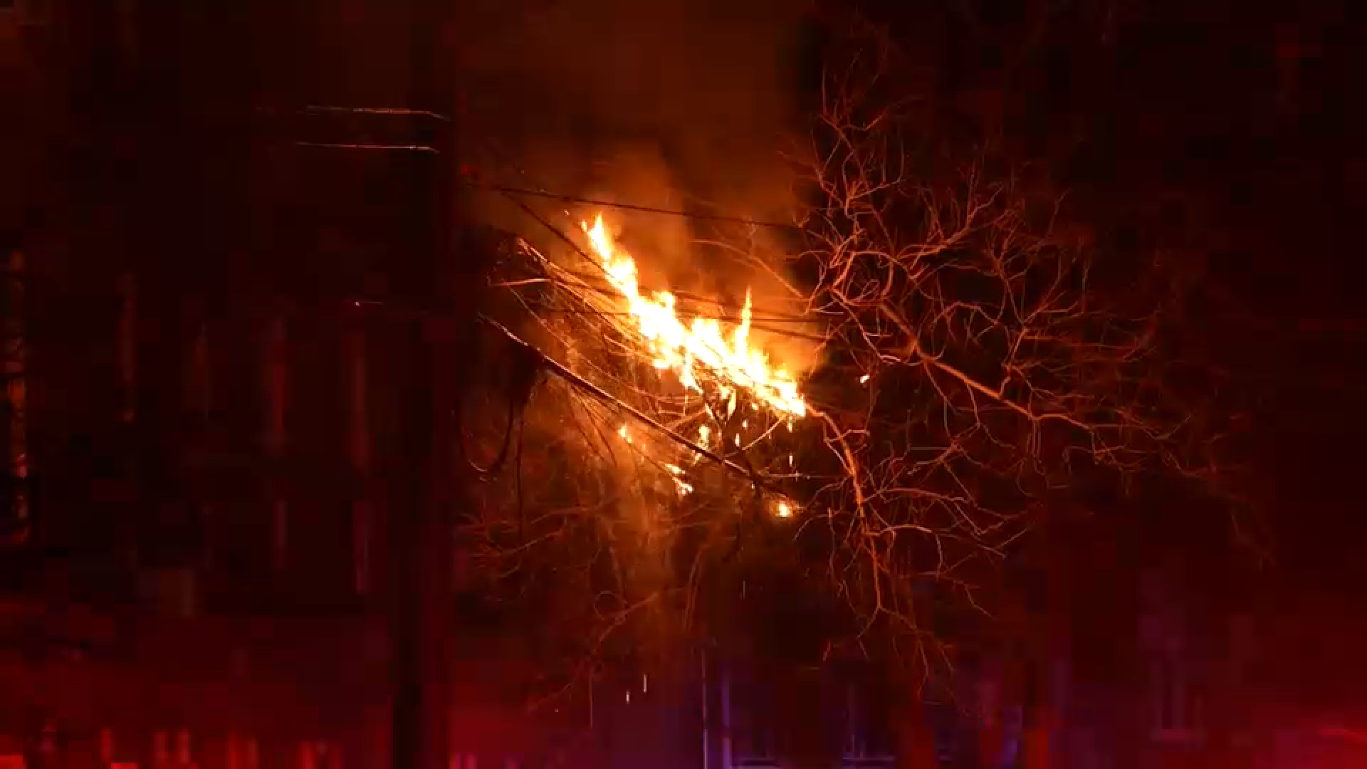 Dozens without power after overhead wires catch fire in East Flatbush