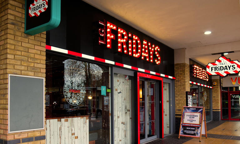 The 16 TGI Fridays restaurants closing after chain fell into administration