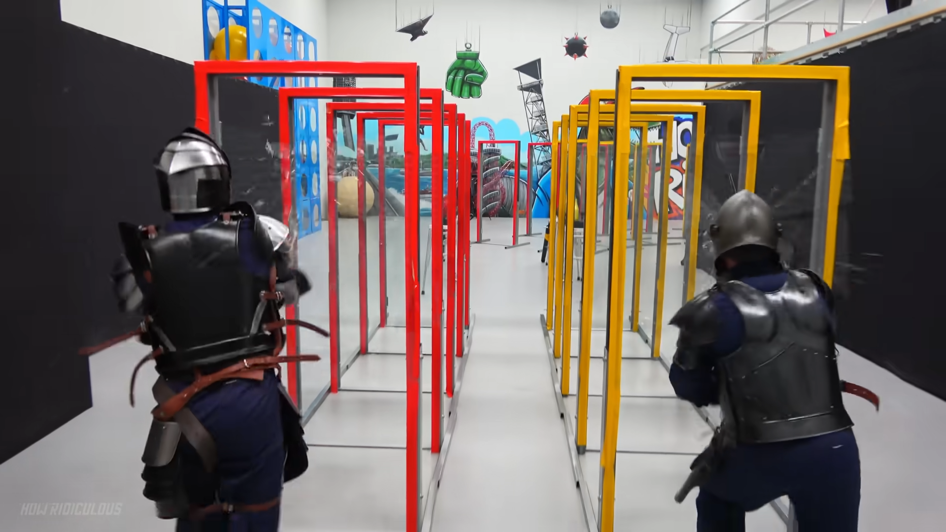 This started like a normal race until the glass-smashing round began