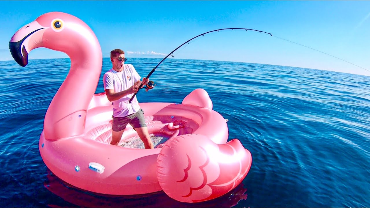 This is the most dangerous way to fish and somehow it worked perfectly