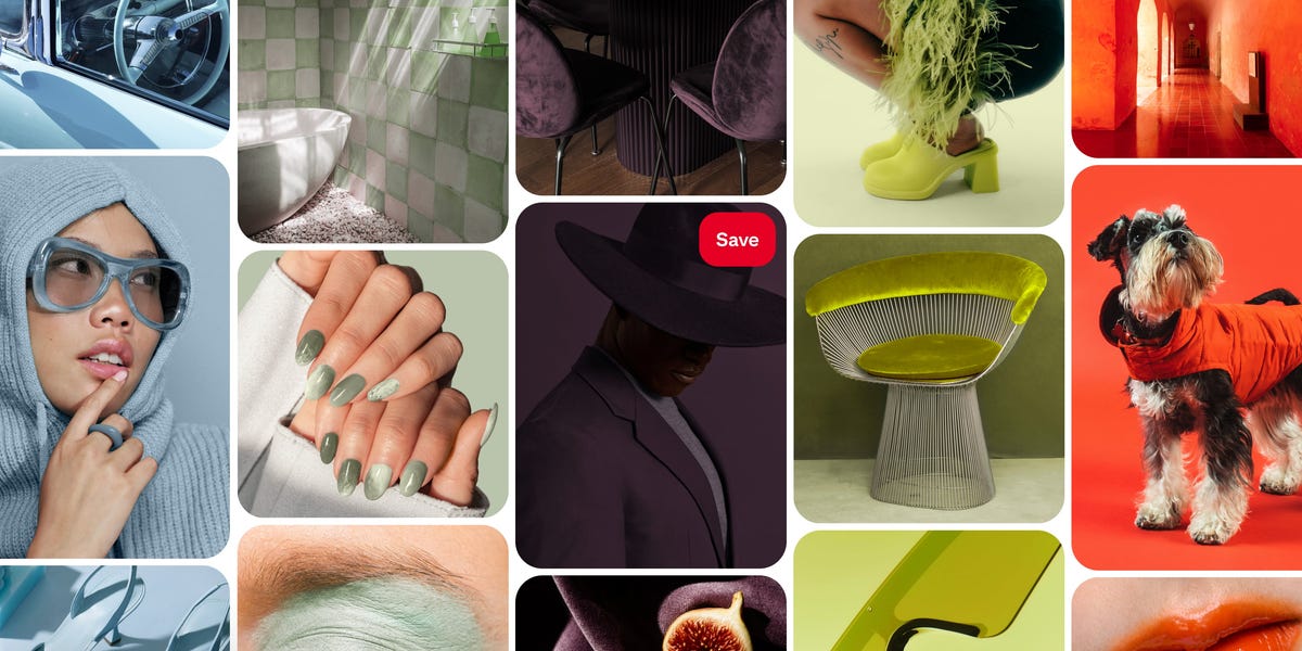 Pinterest's 2026 color trends include moody plums, electric greens, and ...