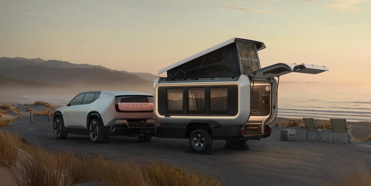 Honda base station towable camping trailer is coming, and it's so light ...
