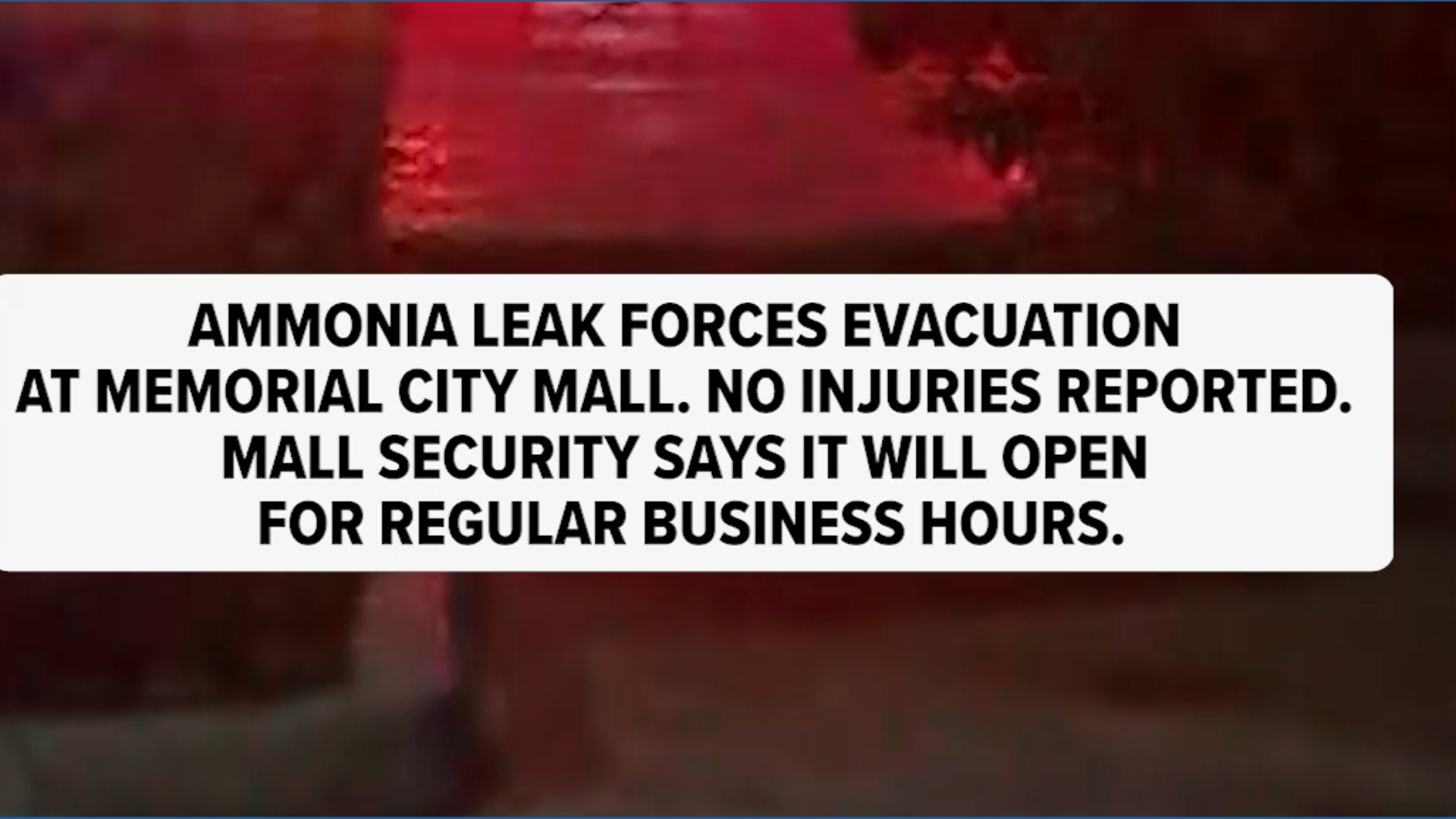 Ammonia leak forces evacuation at Memorial City Mall ice rink