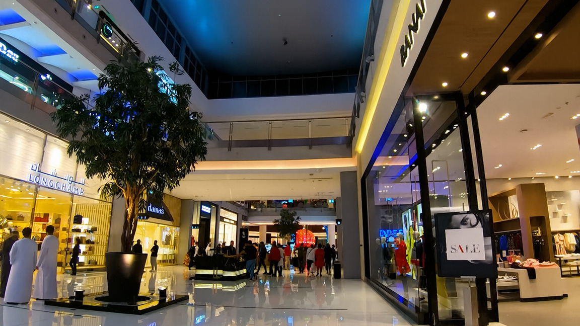 Inside Dubai Mall luxury walk