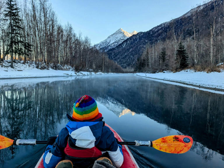 Winter kayaking on the beautiful Knik River: Yes! You can kayak a ...
