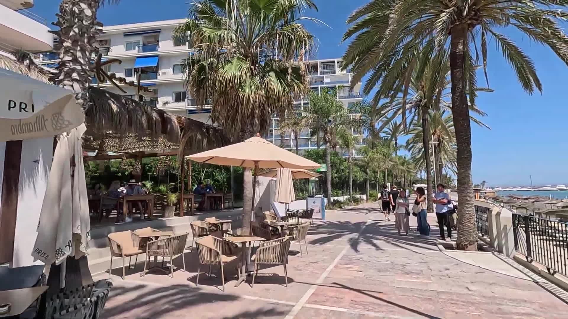 Marbella, Spain 4K beachfront paradise walk 2025