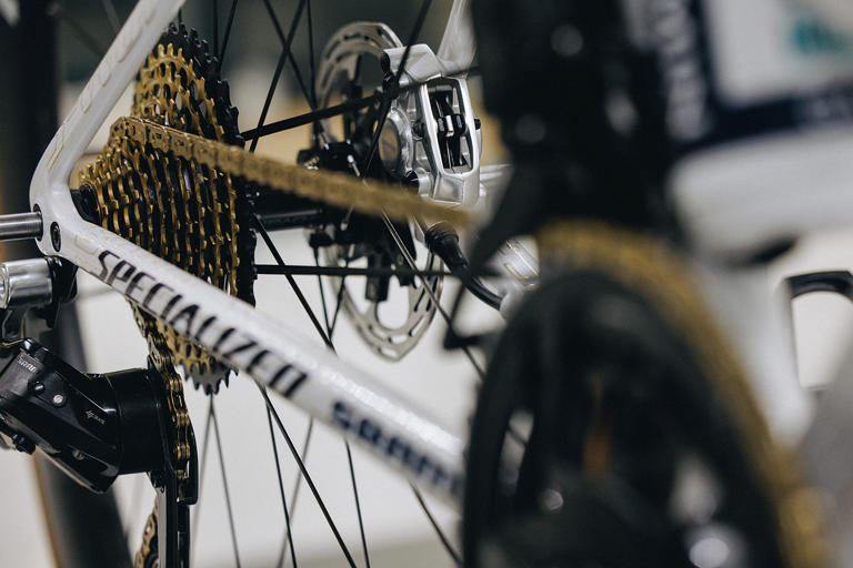 Remco Evenepoel’s Specialized S-Works Tarmac SL8 for 2026: Gold accents ...