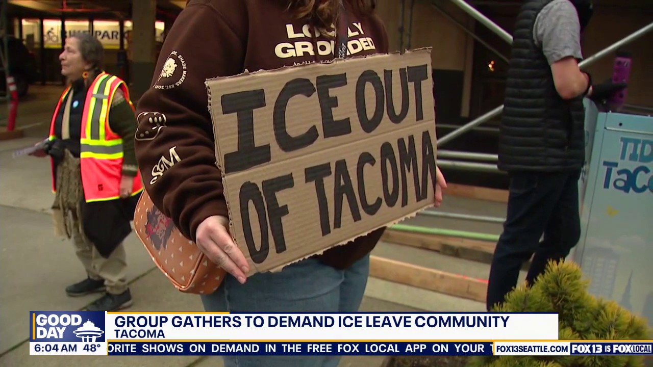 Group gathers to demand ICE leave WA community