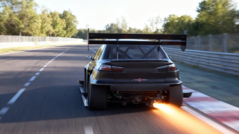 Lancer EVO X time attack monster in action