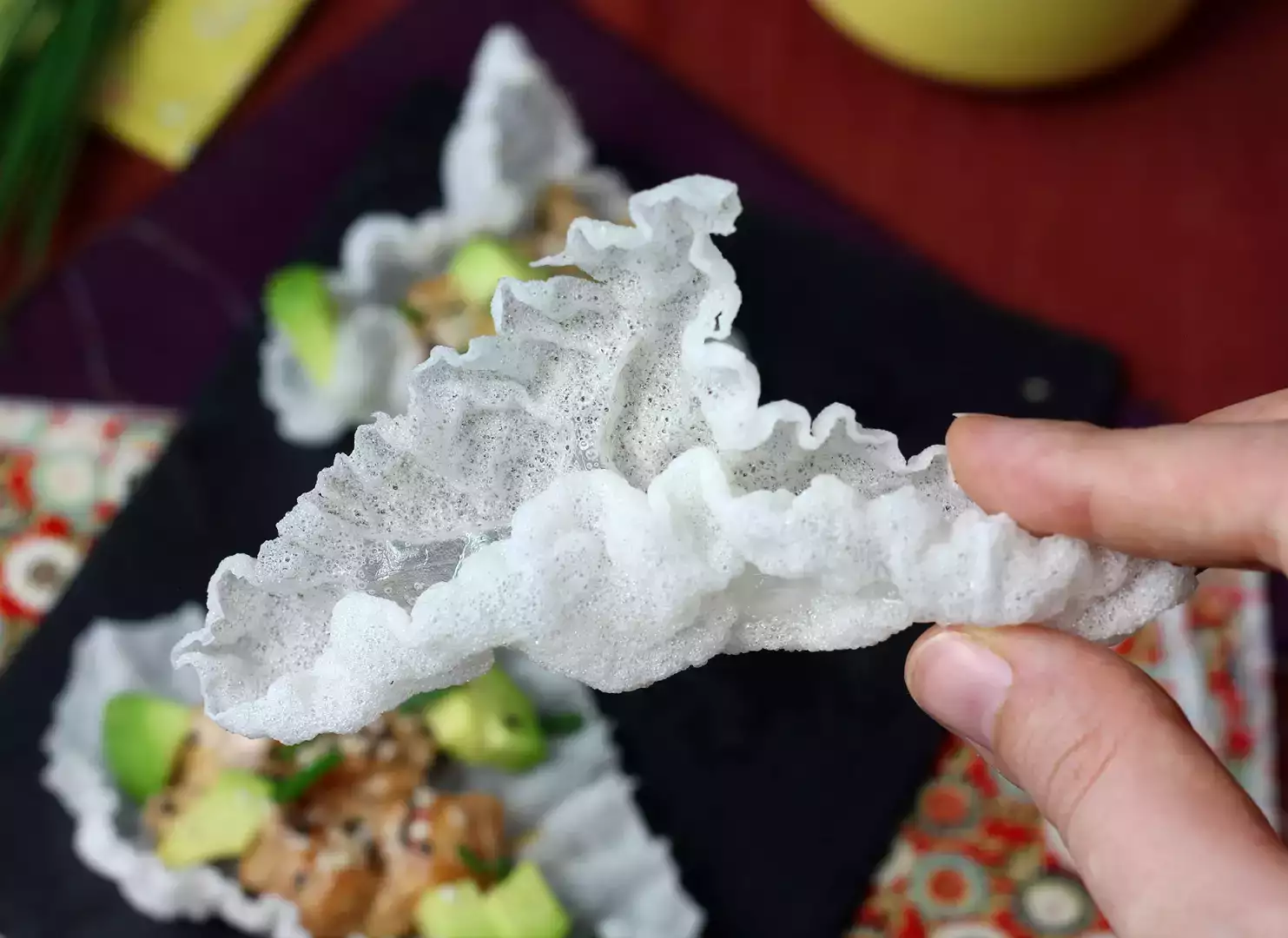 Cómo hacer chips con hojas de arroz