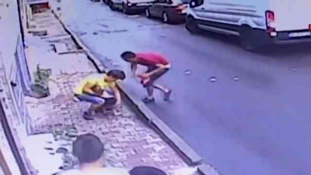 A toddler fell from a window - this man was ready