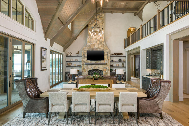 Lake home built for outdoor living and interior elegance