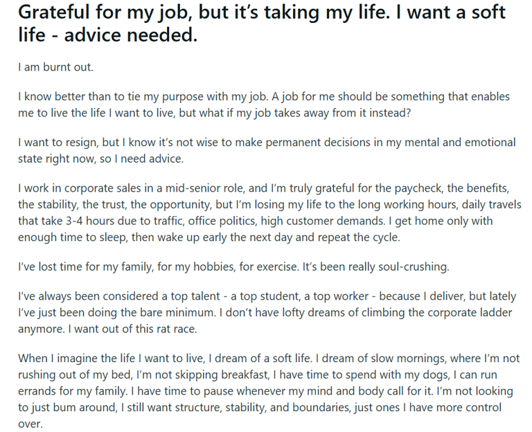 'I want to resign, my job is taking my life', shares employee: Have ...