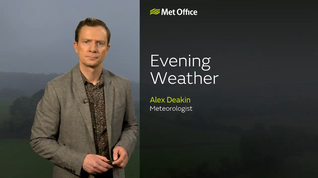 Met Office Tuesday evening weather forecast 09/12/2025