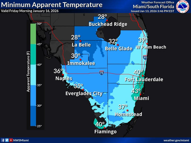 Cold blast to hit Naples, Florida. How low will it go? See the forecast