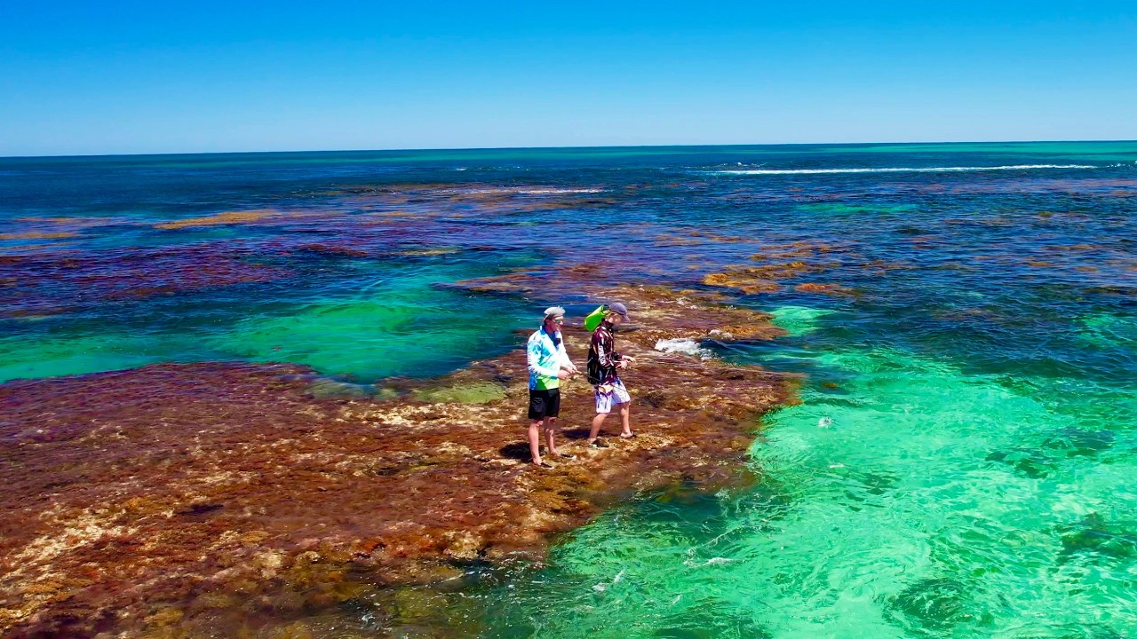 Fishing reef holes on an isolated shoal