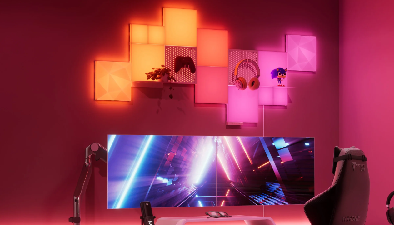 Maximize your mood lighting. How I set up my Nanoleaf wall panel lights