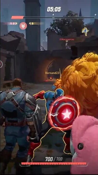 Captain America and Jeff the Shark aura farm in Marvel Rivals voice chat