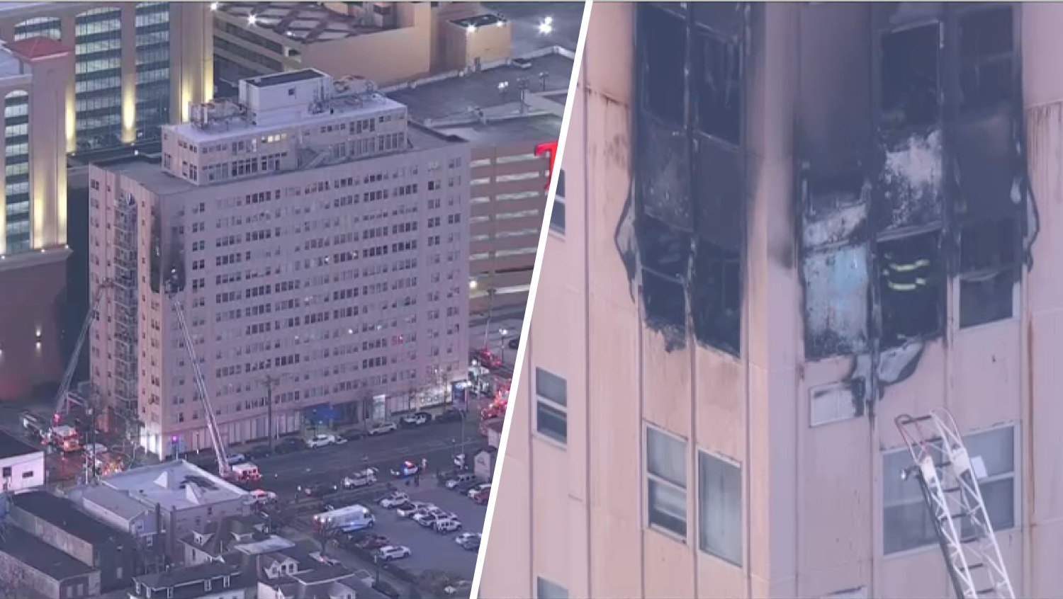 Decenas de desalojados y un oficial herido tras incendio en condominio ...