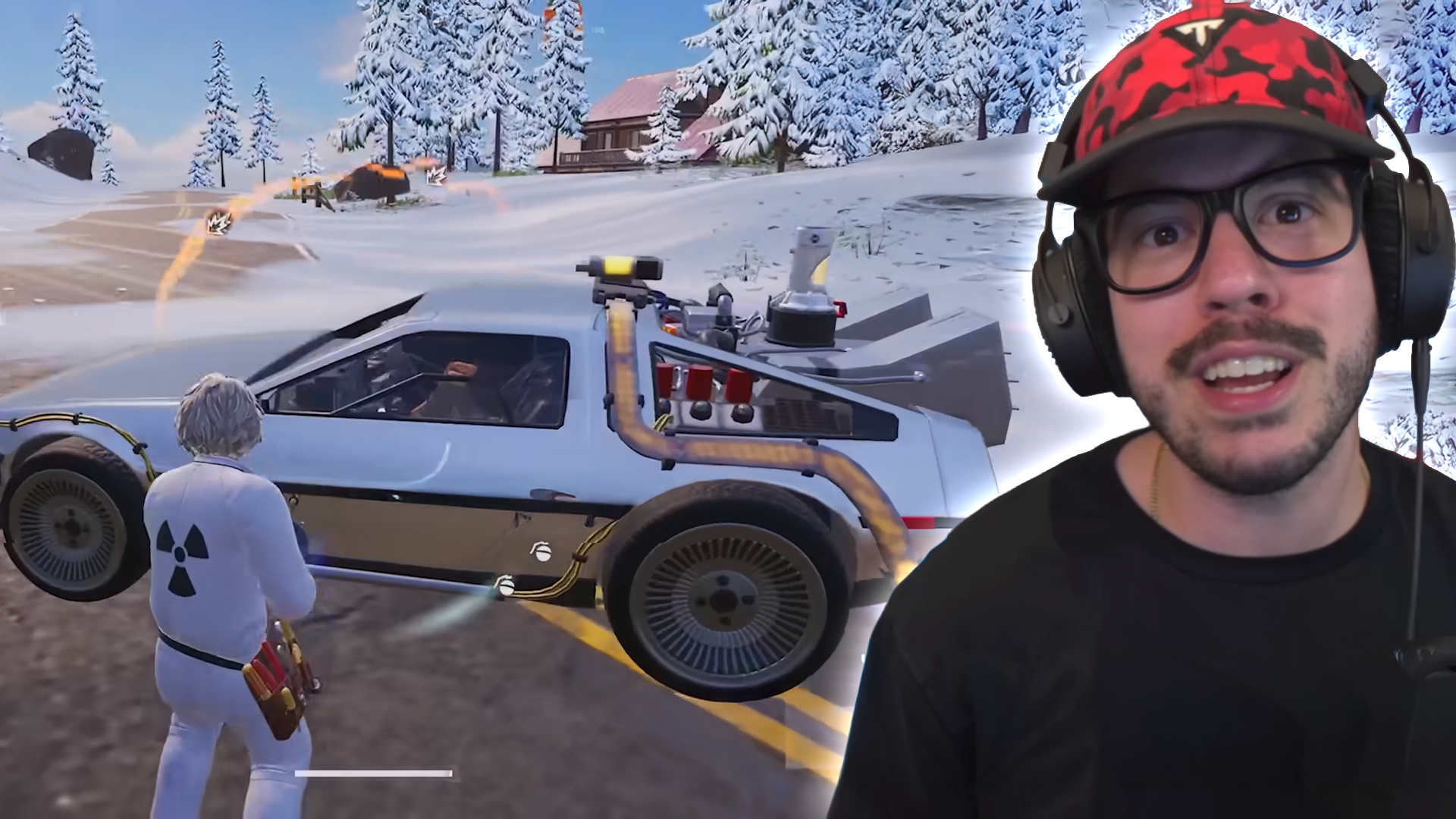 Back to the Future challenge in Fortnite