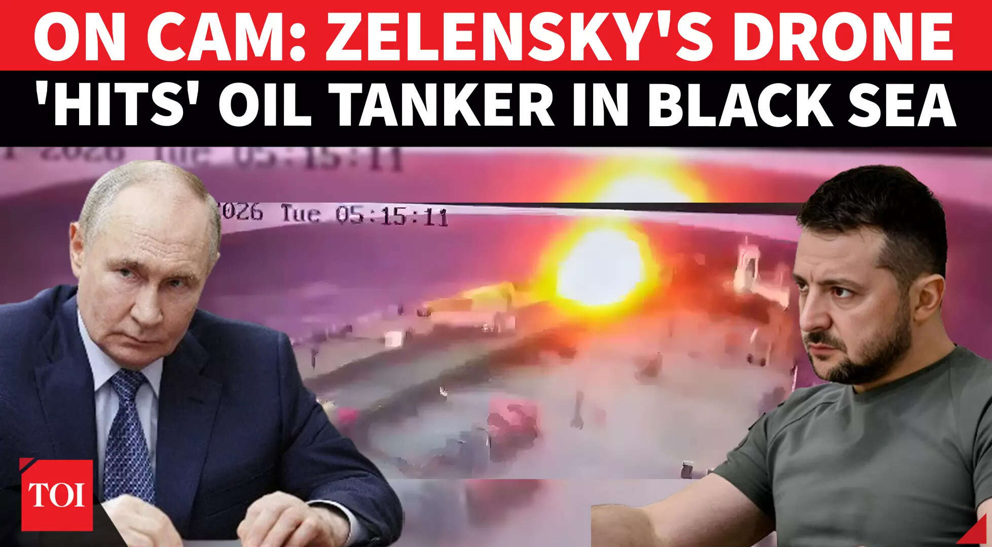 Chilling video of Black Sea oil war; Putin blames Ukraine for drone ...