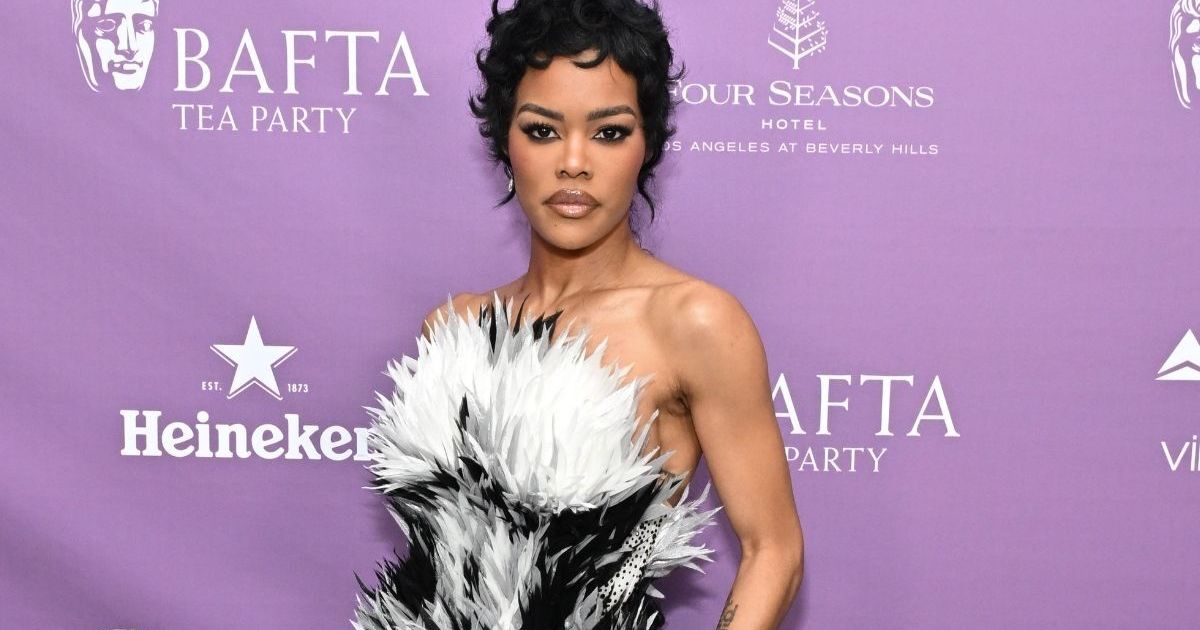 Teyana Taylor's Strapless Do Long Dress Takes Feathers to Another Level