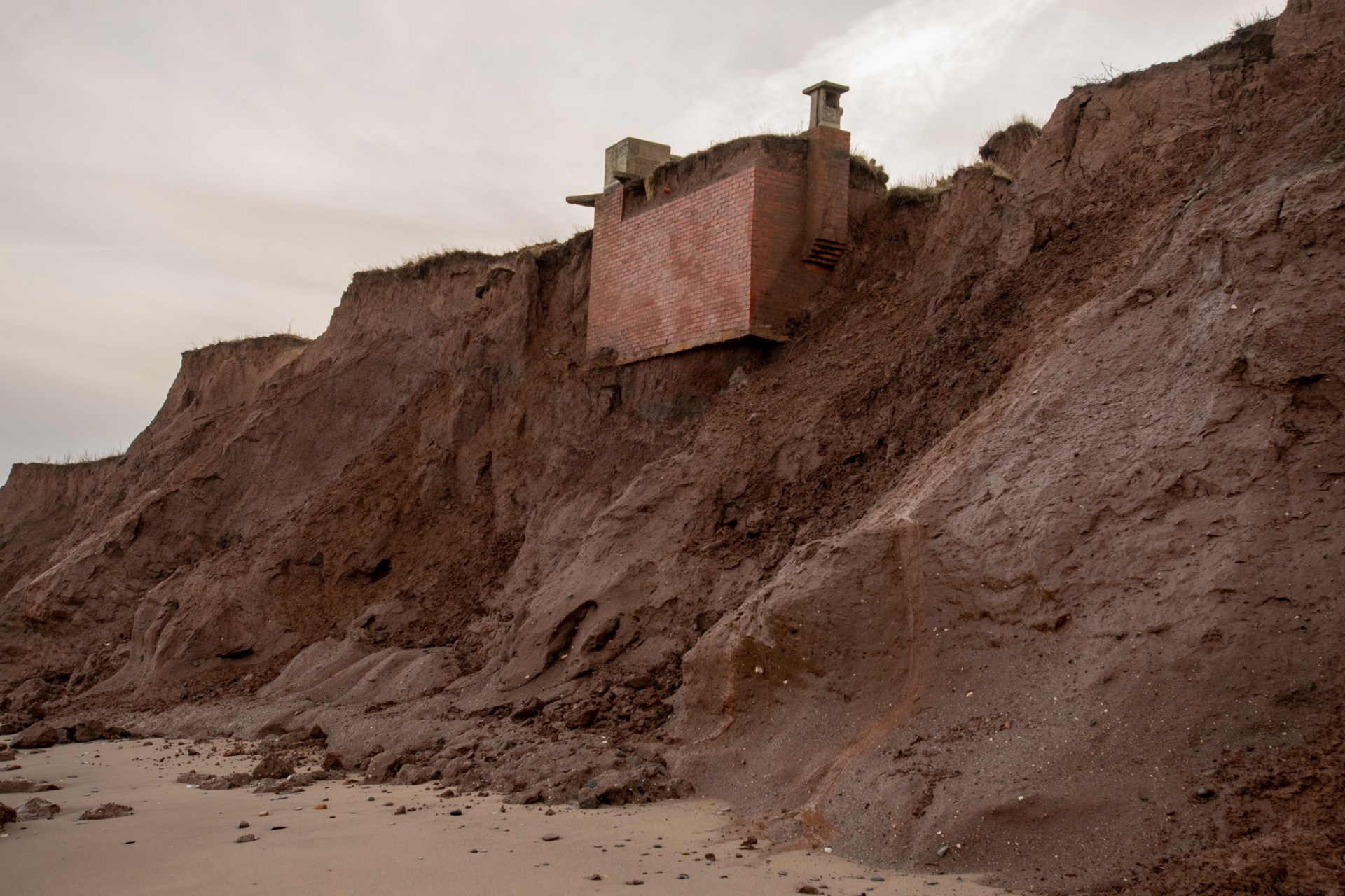 Nuclear bunker days away from tumbling into the sea