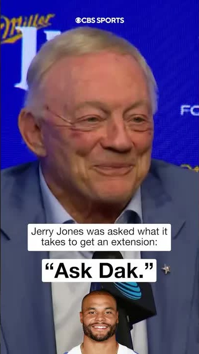 Jerry Jones jokes about Dak Prescott's NFL contract