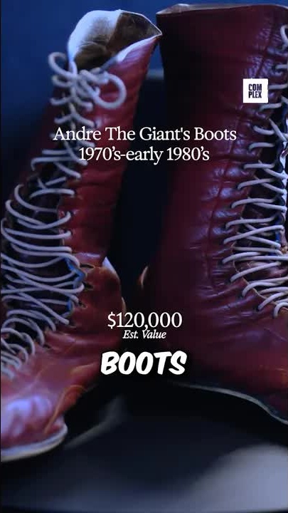 André the Giant's retirement boots are in Triple H's office #OnDisplay