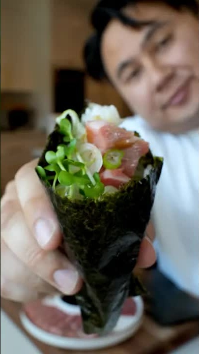 Hamachi and bluefin otoro handroll recipe