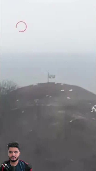 Ukraine drone destroys Russian flag