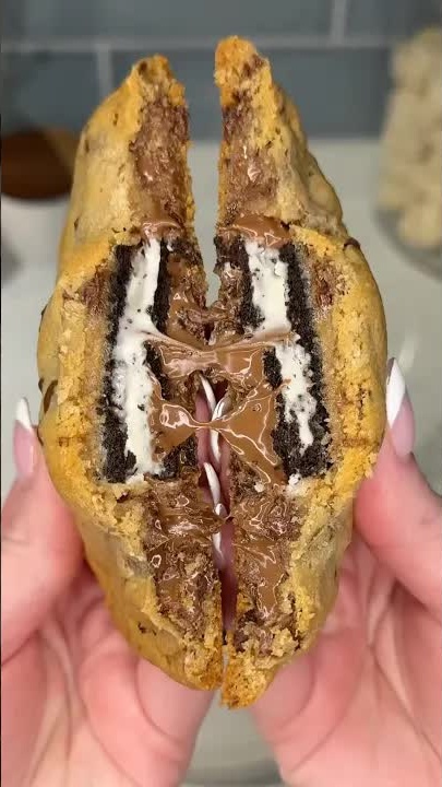 Easy Oreo Nutella stuffed cookie recipe