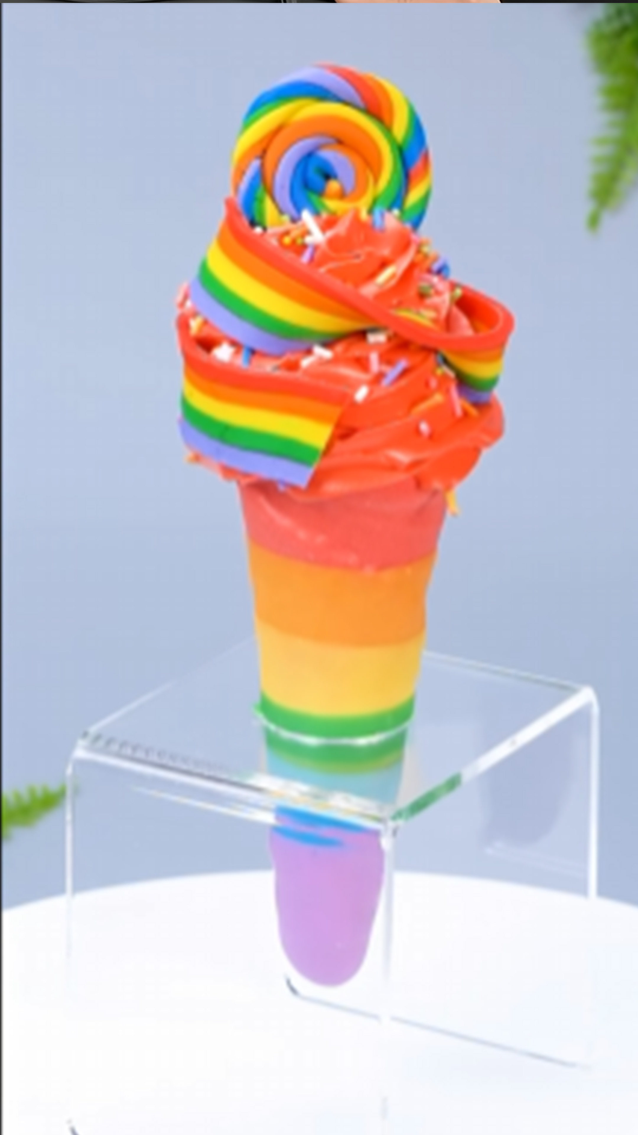 Rainbow cake ice cream