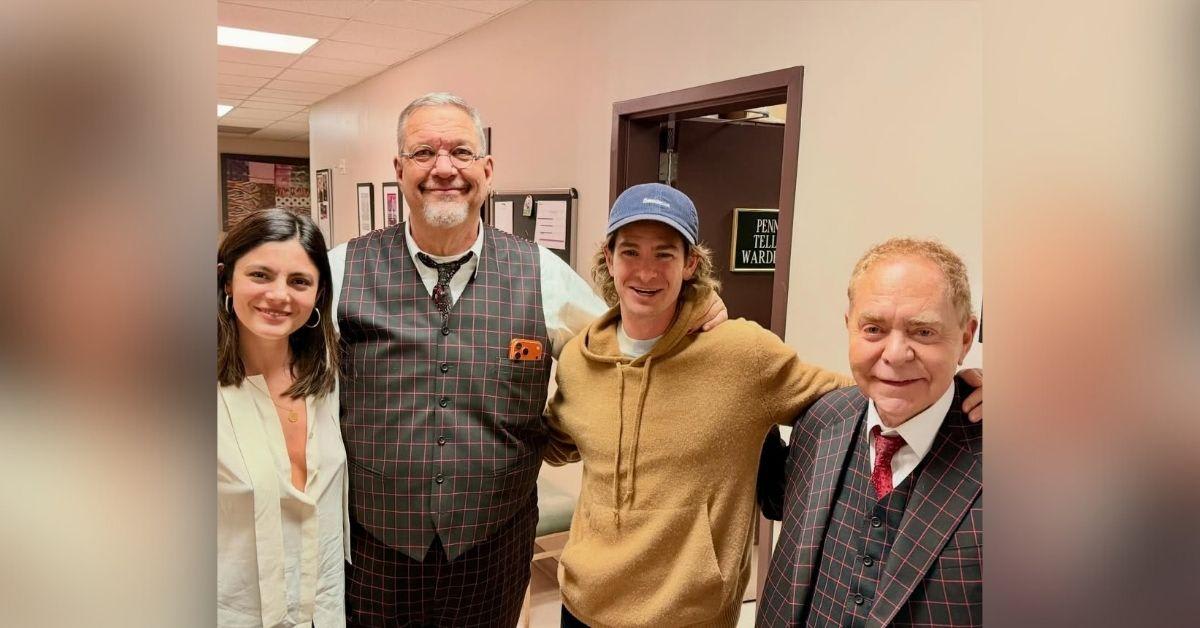 Andrew Garfield looks unrecognizable with long, blond hair as he poses ...