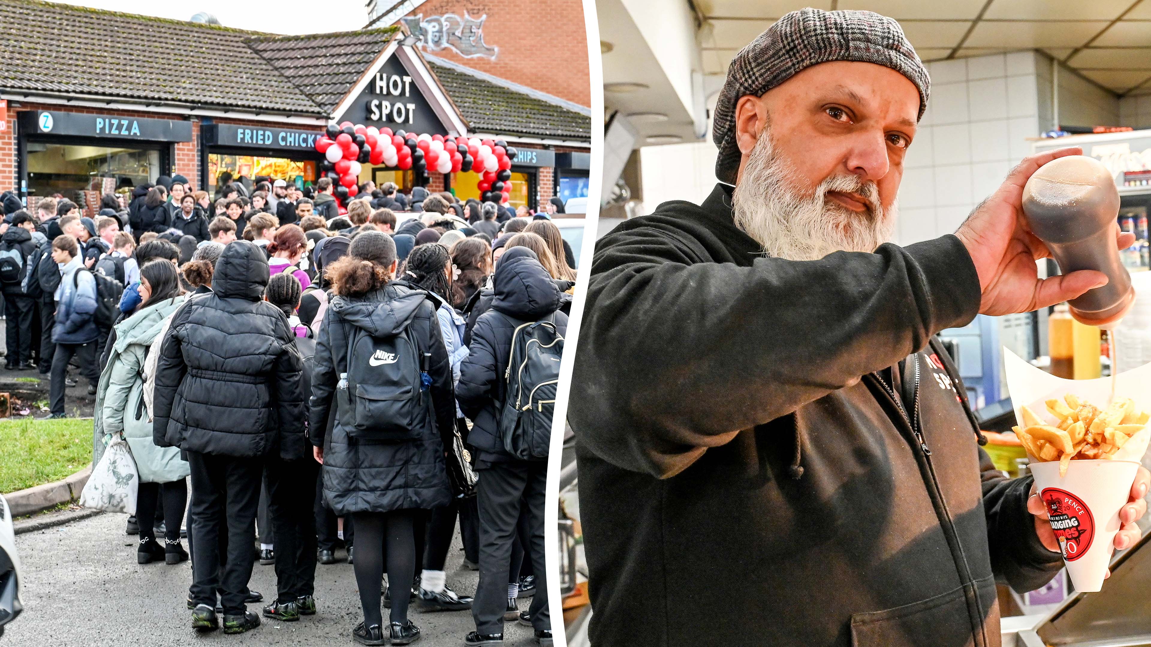 Kids flock to buy 20p chips after takeaway boss brings back 1980s prices