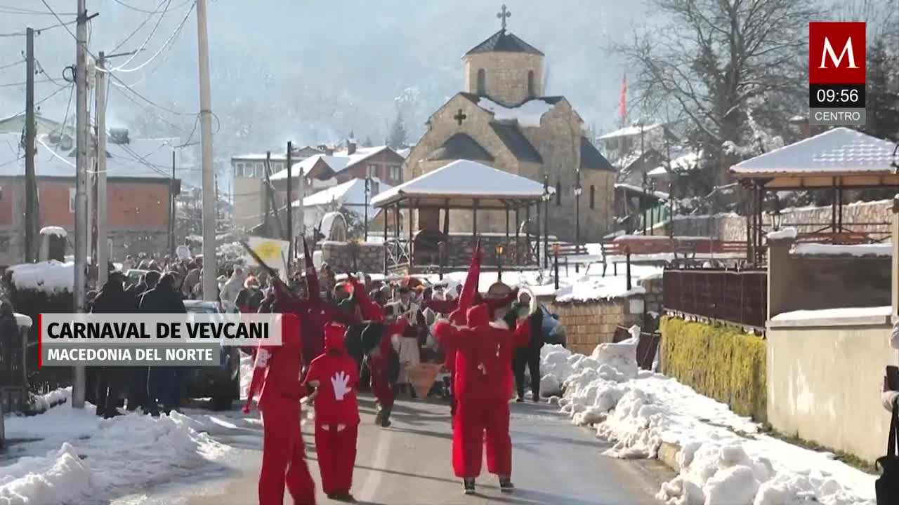 Máscaras y disfraces llenan de fiesta a Vevcani por el Año Nuevo ortodoxo