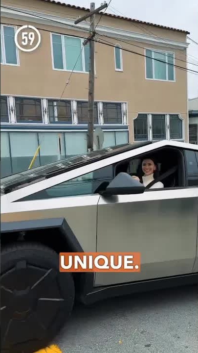 Cybertruck quick review with a girl in heels