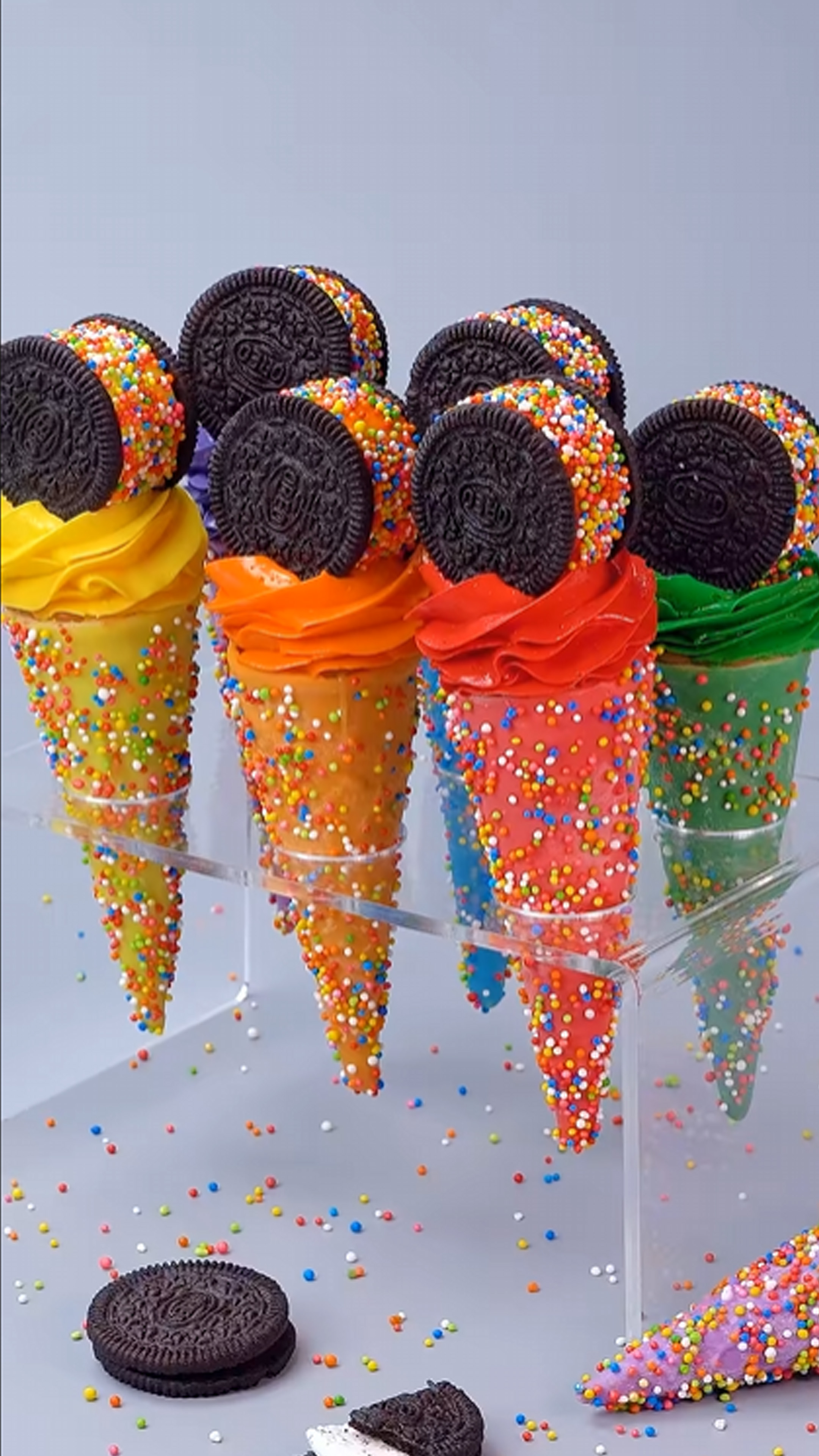 Fresh cake and ice cream dessert creation