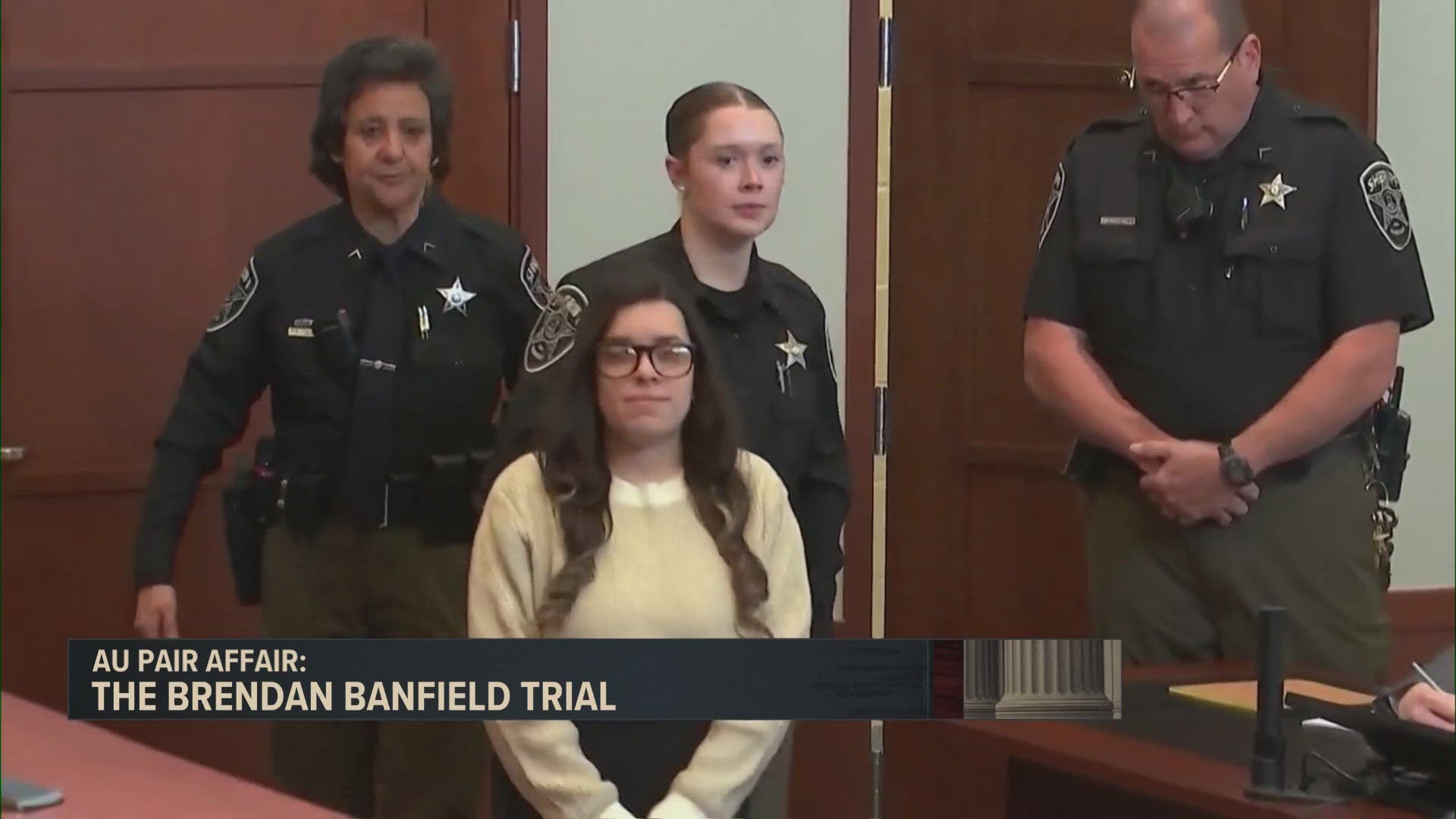 Watch: Au pair enters court, walks by Brendan Banfield