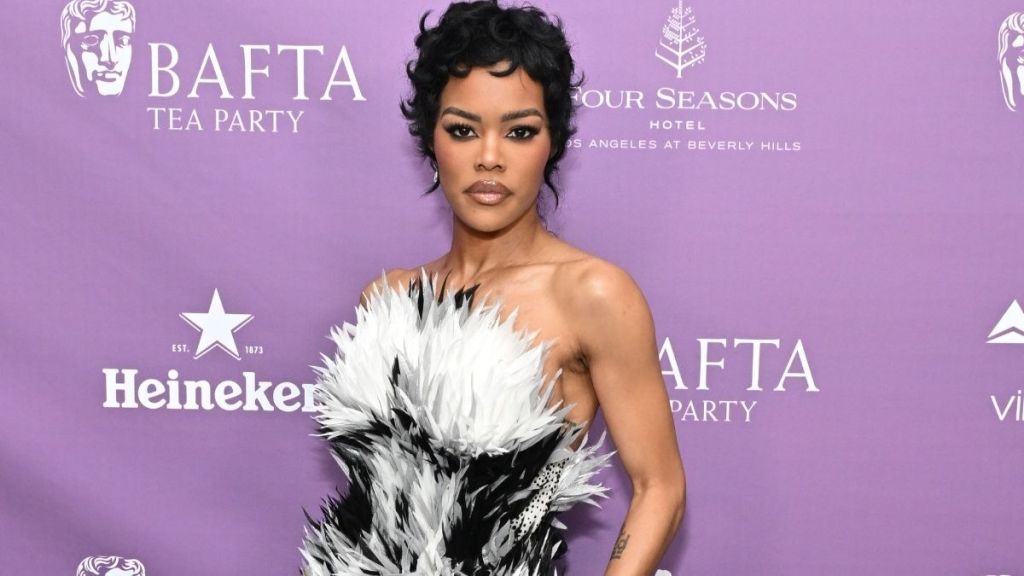 Teyana Taylor's Strapless Do Long Dress Takes Feathers to Another Level