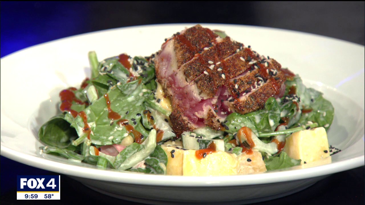Ahi spinach salad recipe from Didi's Downtown