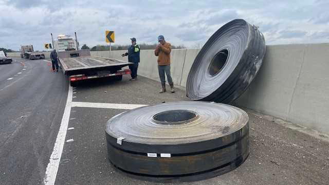 MDOT assessing bridge rail hit by steel causing blocks of concrete to ...