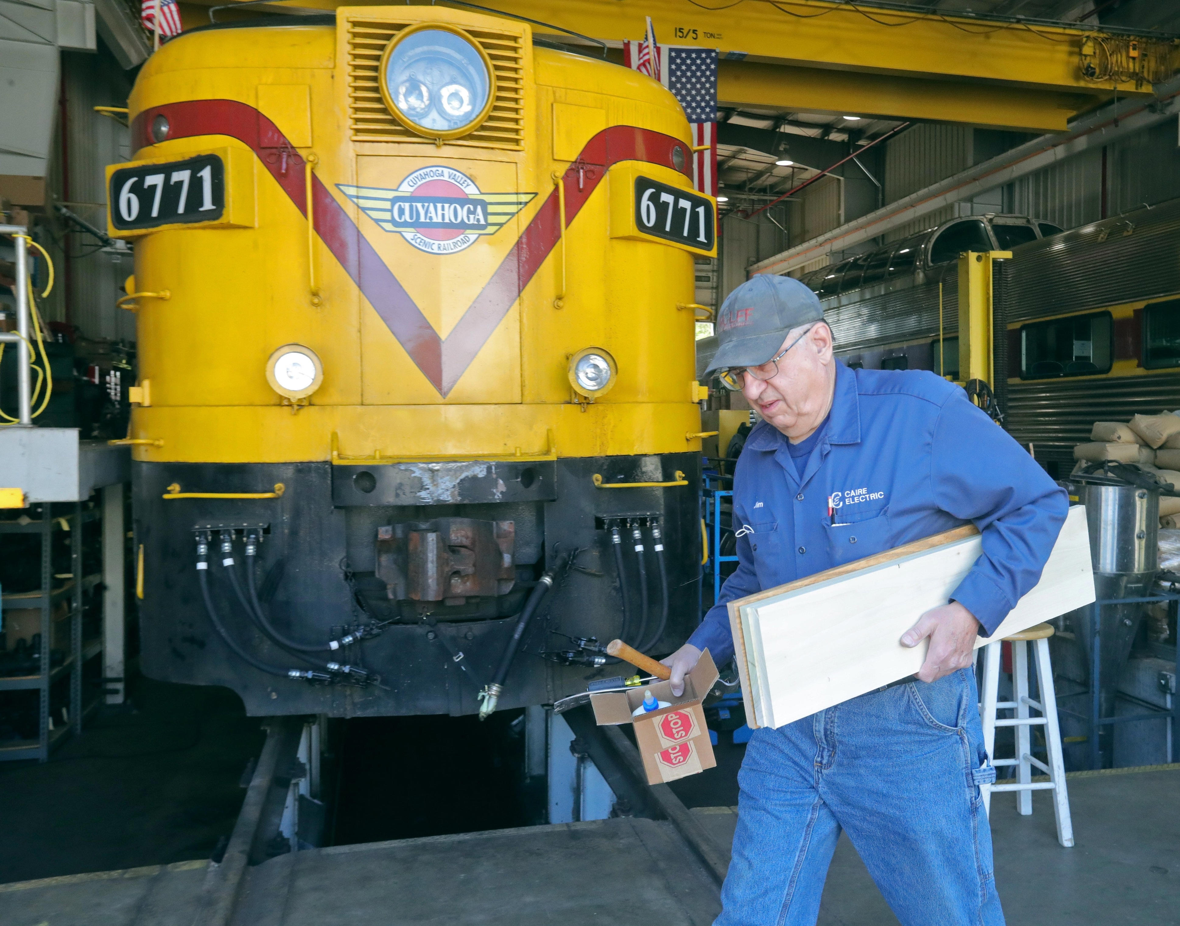 It's electric. Cuyahoga Valley Scenic Railroad electrifies train engines