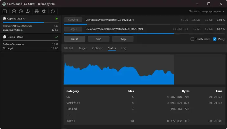 Cómo acelerar y verificar transferencias de archivos grandes con TeraCopy