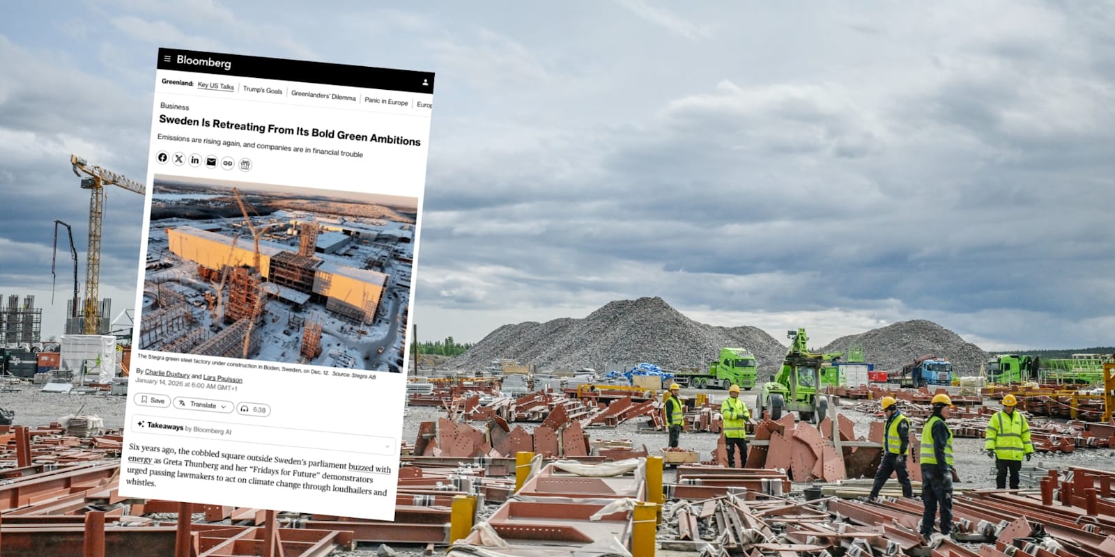 Bloomberg: Om Sverige inte kan hålla kursen – vem kan?