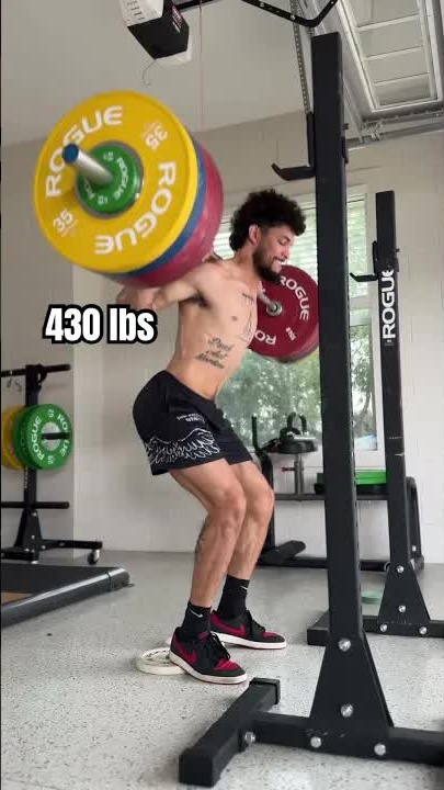 430 lbs squat - insane strength!