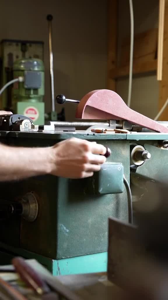 Safely cutting tiny wood pieces on a special shop saw