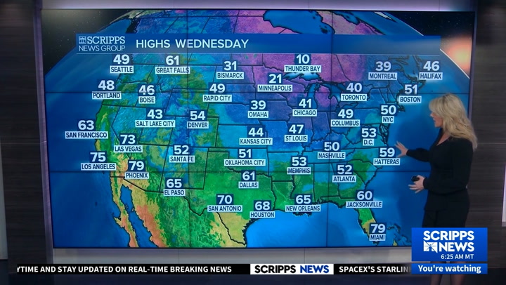 Eastern Seaboard braces for cold snap and snow showers