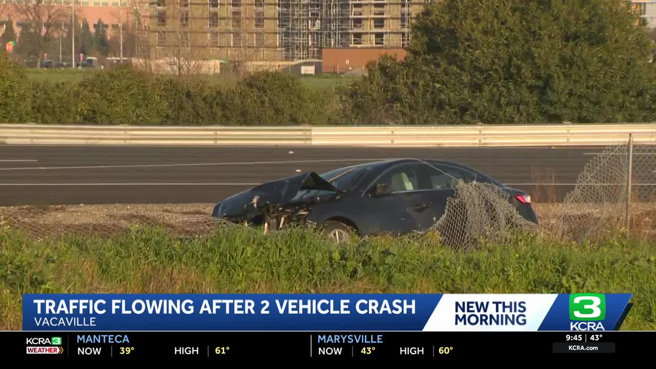 Man dies after being ejected in 2-vehicle I-80 crash near Vacaville