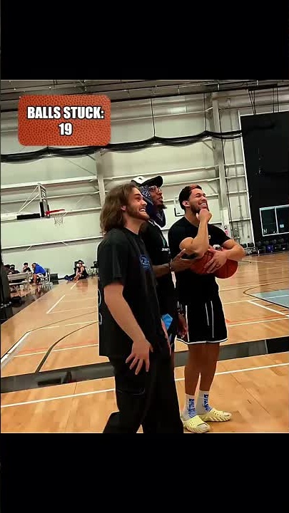 31 basketballs stuck on the hoop - possible world record!
